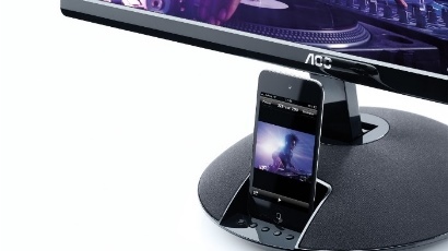 AOC myStage e2343Fi - monitor LED Full HD, cu dock pentru iPhone