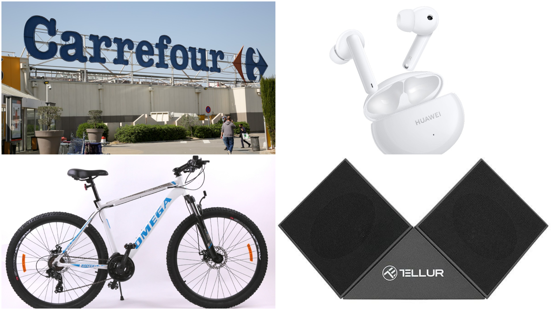 Produse interesante din oferta Carrefour: căști true wireless și biciclete
