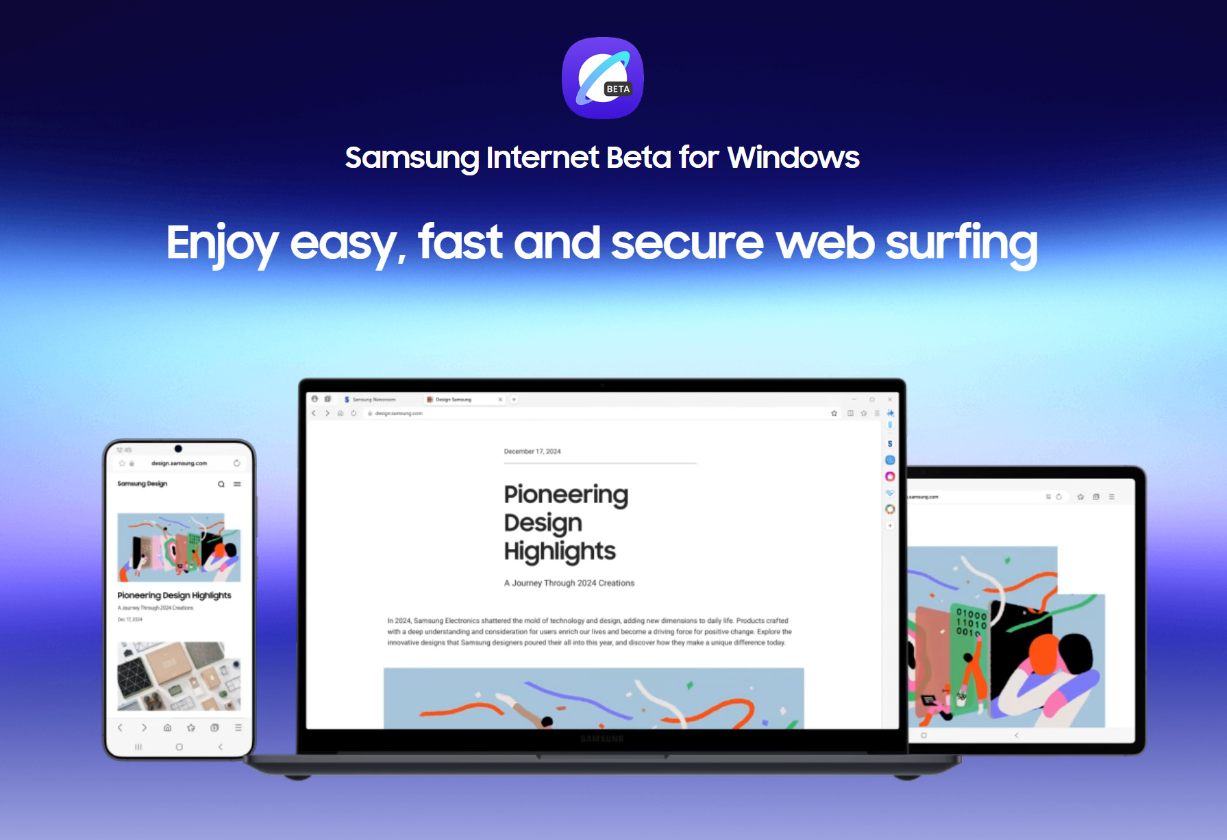 Browser-ul Samsung Internet, disponibil acum și pentru PC-urile cu Windows