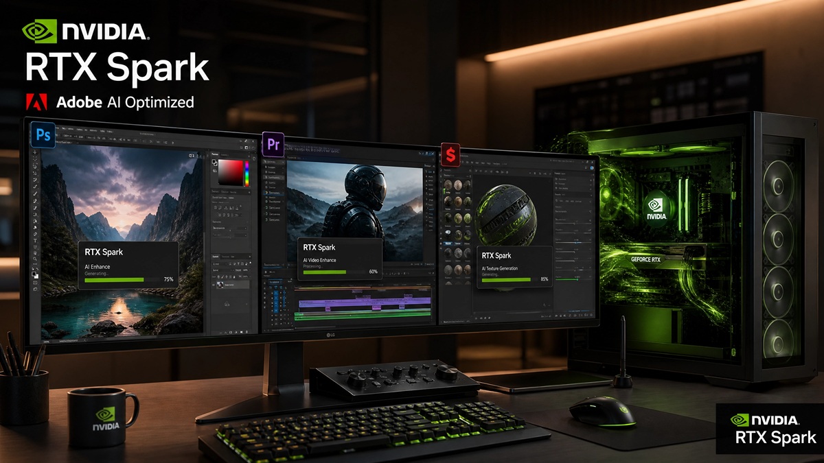 Nvidia RTX Spark accelerează aplicațiile Adobe