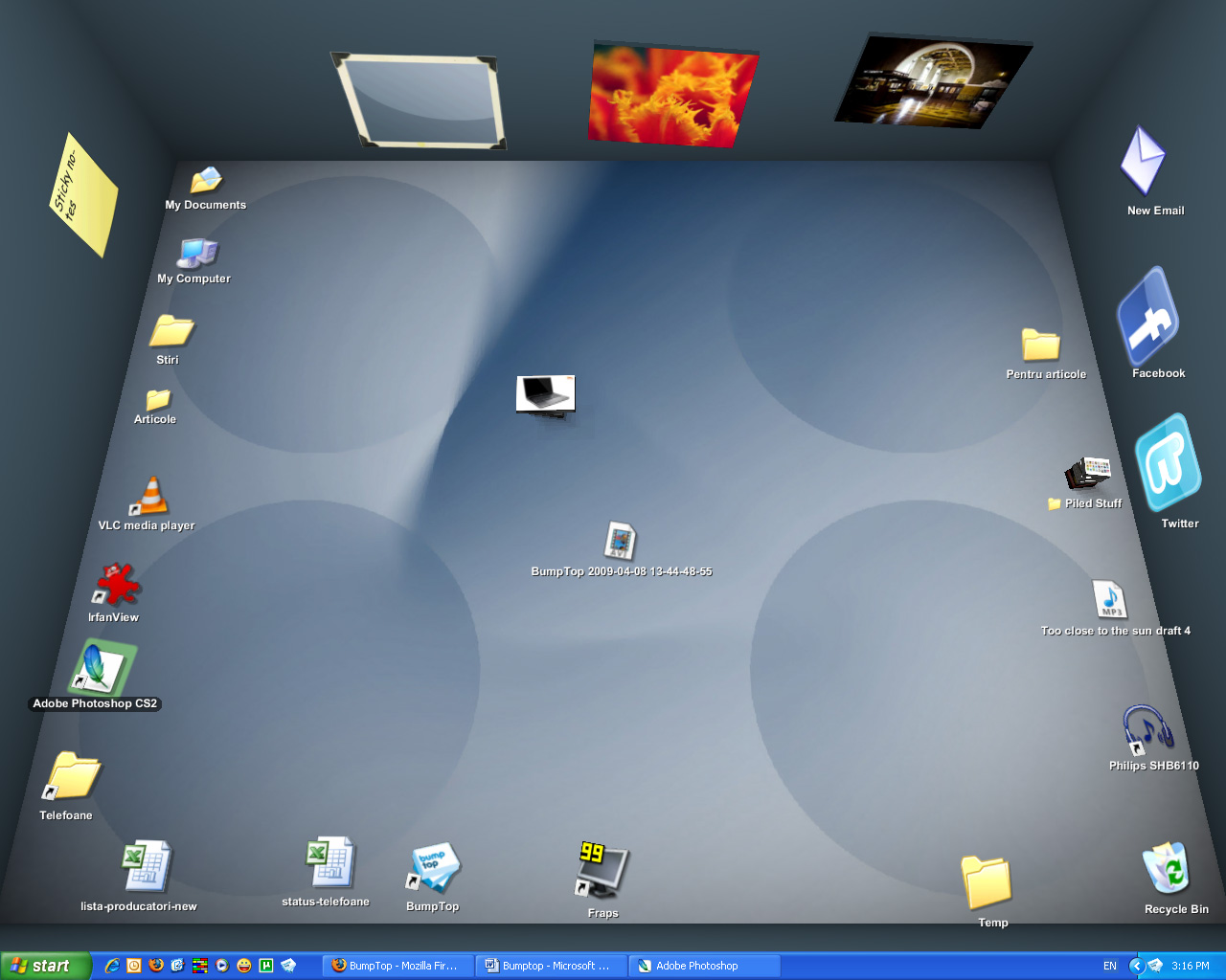 Bumptop: foloseşte un desktop 3D inteligent